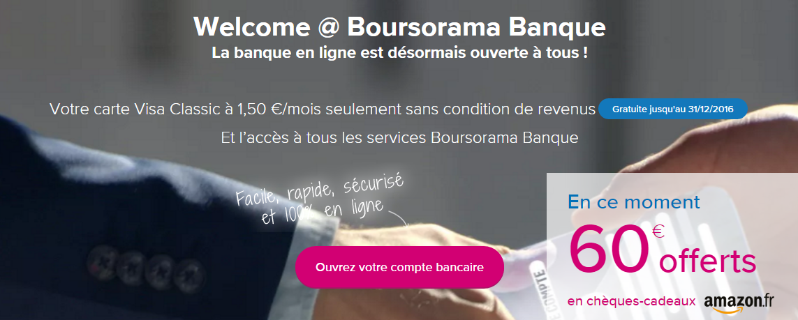 Compte Welcome de Boursorama : offres et code promo des banques en ...